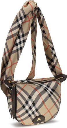 Burberry Womens Ribbon Silk Twill Shoulder Bag Sand
