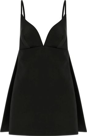 Elisabetta Franchi Femme, Robes, Noir, Taille: 42 FR Duchess Satin Mini Dress