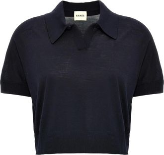 Khaite Femme, Tops, Bleu, Taille: 40 FR Morgane Crop Top