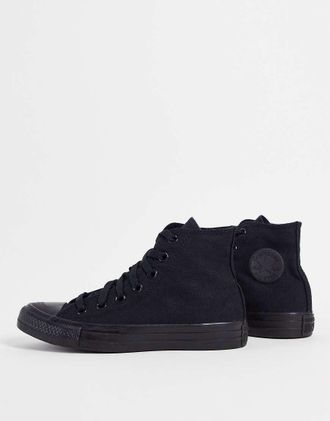 Converse Chuck Taylor Hi - Kn&ouml;chelhohe Sneaker in einfarbigem Schwarz