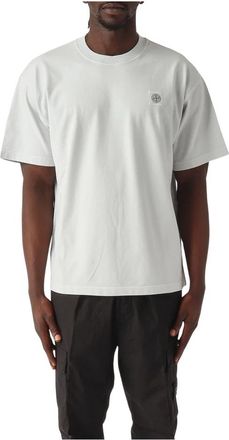 Stone Island Homme, Tops, Blanc, Taille: M Regular T-Shirt