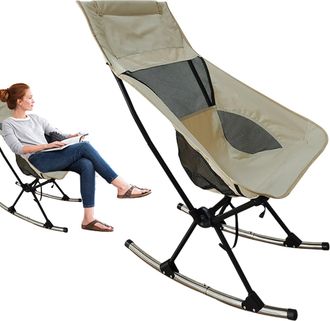 Generico Faltbar, tragbar, Oxford-Stoff, Schaukelstuhl, Freizeit, hohe Rückseite mit atmungsaktivem Netz