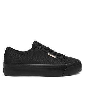 Calvin Klein Sneakers Calvin Klein Vulc Flatform Lace Up Moire YW0YW02012 Schwarz
