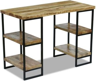 vidaXL B&uuml;roschreibtisch Mangoholz 110&times;50&times;76 cm Vidaxl