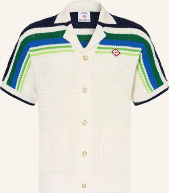 Casablanca Strickhemd Regular Fit weiss