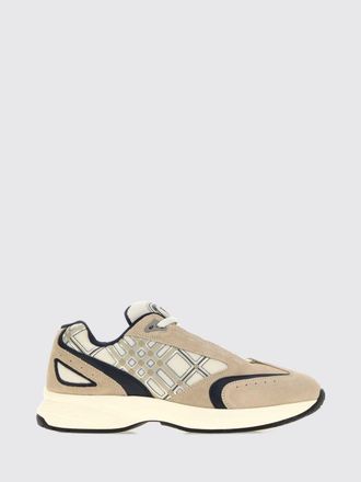 Burberry Baskets Eclipse en daim et mesh avec empi&egrave;cements Check