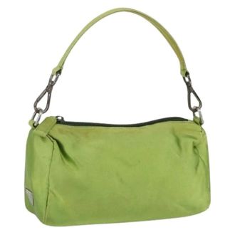 Prada Pochette en satin Pre-owned - Femme - Pre-owned - Vert - Taille: ONE Size