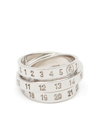 Maison Margiela Ring mit Logo - Silber