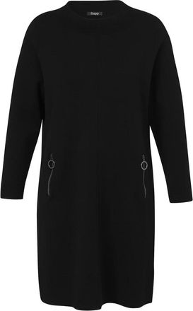 Frapp Kleid Rundhals 1/1 Arm - - Dresses - Damen - Schwarzk - S