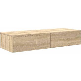 vidaXL &Eacute;tag&egrave;re murale avec tiroirs ch&ecirc;ne sonoma bois ding&eacute;nierie vidaXL
