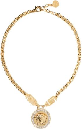 Versace Femme, Accessoires, Jaune, Taille: ONE Size Medusa Pendant Necklace