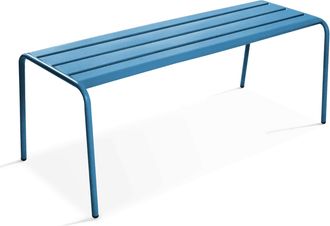 Oviala Gartenbank aus Stahl, Blau Pacific - Palavas