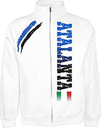 Generico Atalanta Sweat-Shirt Veste Tifosi Ultras Football Sport de la S &agrave; XXL - Blanc, L