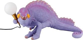 Kare Design Design Tischleuchte Chameleon, Lila, Tischlampe, Nachttischlampe, Chameleon Motiv, Wohnzimmer, Leuchtmittel nicht inklusive, 22x44x32 cm (H-B-T)