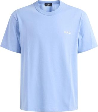 A.P.C. A.p.c., Homme, Tops, Bleu, Taille: XL T-Shirt Boxy Petit VPC