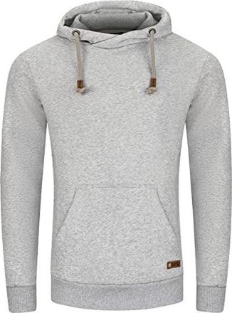 Riverso RIVJulian Pull &agrave; Capuchon pour Homme avec Poche Kangourou et col crois&eacute; en Coton, Sweat-Shirt, Hoodie, Gris Vert Rouge Bleu Noir S M L XL 2XL 3XL 4XL 