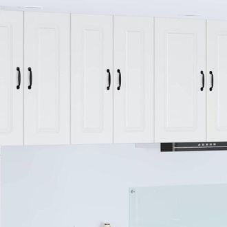vidaXL vidaXL Armoire de cuisine Kalmar 2 pcs Blanc brillant 30 x 31 x 80 cm