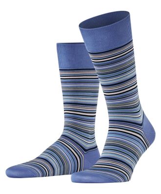 Falke Herren Microblock M So Baumwolle Gemustert Socken, Blau Water 6550, 45-46