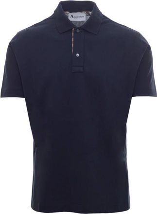Aquascutum Homme, Tops, Bleu, Taille: S Piquet Polo