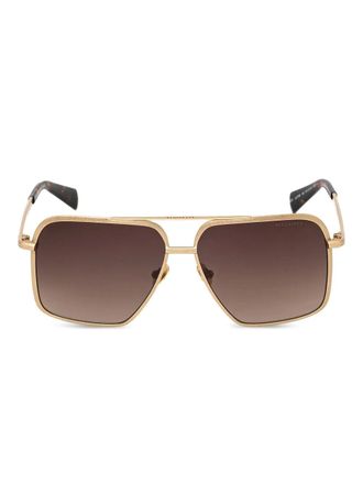 AllSaints Sonnenbrille mit eckigem Gestell - Gold