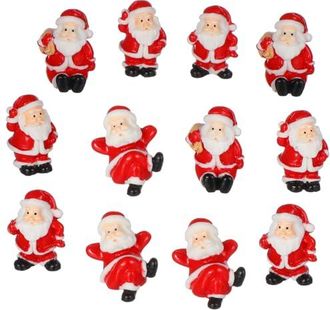 Angoily ABOOFAN 12 Pi&egrave;ces Micro Ornements de No&euml;l Accessoire de Maison de Village de Noel Animal Paysage Miniature Christmas Figurine Pere Noel d&eacute;cor Ornement
