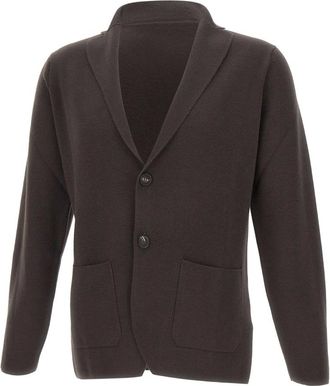 FILIPPO DE LAURENTIIS Homme, Pulls, Brun, Taille: M Milano Rib Double-Breasted Blazer
