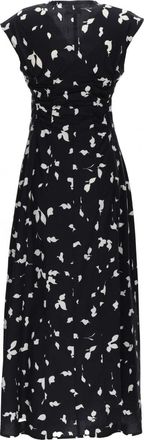 Alysi V-Neck Cotton Dress - Black