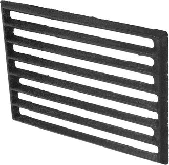 Cabilock Rechteckiger Grillrost aus robustem Metall feuerfester Kaminofenrost mit hoher Tragfähigkeit hitzebeständig für Outdoor Barbecue und Holz Langlebig un