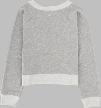Victoria Beckham Printed Cotton-Modal Sweatshirt - Gray
