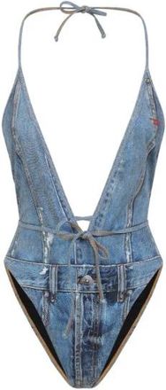 Diesel Femme, Maillots de bain, Bleu, Taille: 42 FR Maillot de bain une pi&egrave;ce en denim