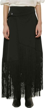 Meimeij Femme, Jupes, Noir, Taille: 38 FR Jupe Noire Élégante