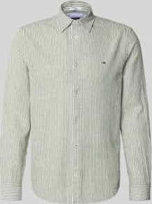 Tommy Jeans Regular Fit Freizeithemd aus Leinen-Baumwoll-Mix