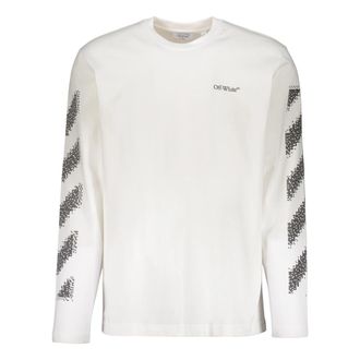 Off-white Langarm-T-Shirt mit Verzierungen - - Tops - Herren - Wei&szlig; - M