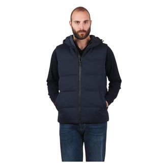 AT.P. CO Blaue Herrenweste mit Kapuze - - Jackets - Herren - Blau - XL
