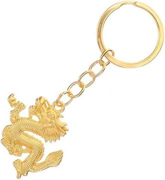 Yardwe Porte-cl&eacute;s Dragon Zodiaque en Alliage R&eacute;sistant, Pendentif Suspendu Style Chinois, Accessoire L&eacute;ger et Compact pour Paquet &agrave; Main, Pr&eacute;sent Nouvel An, 