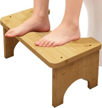 Generic Toilettenhocker f&uuml;r Erwachsene und &auml;ltere Menschen - Holz WC Fu&szlig;hocker Mit Sitz - Toilettengang f&uuml;r &auml;ltere Menschen,F&uuml;r Erwachsene Und F&uuml;r Zuhause Bad