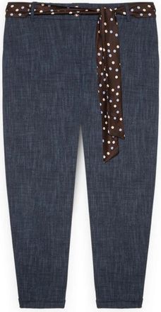 Fiorella Rubino Karotten-Passform Hose aus Milano-Stich - - Trousers - Damen - Blau - XL