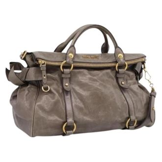 Miu Miu Sac &agrave; main Pre-owned - Femme - Pre-owned - Gris - Taille: ONE Size