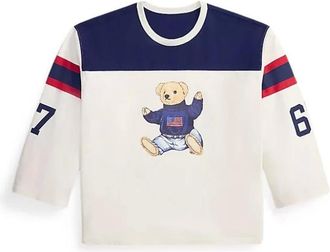 Polo Ralph Lauren Femme, Sweatshirts et sweats &agrave; capuche, Blanc, Taille: 38 FR Even Jsy-Knt T-Shirt