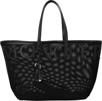 Moncler Femme, Sacs, Noir, Taille: ONE Size Very Mesh & Leather Tote Bag