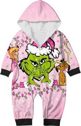 Generic Le Grinch Pyjama Noel Famille De Grinch Ensemble Couple Costume Hiver Bebe Homme The Noël Pull Vetement Deguisement Femme Coton Garcon Chaud Et Doux E