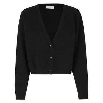 Roberto Collina Cropped Cardigan - - Knitwear - Damen - Schwarzk - XS