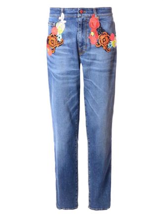 Christopher Kane Embroidered Ankle Crop Jeans Size XS