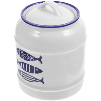 BESTONZON Keramik Vorratsbeh&auml;lter Mit Starker Abdichtung Vielseitiger K&uuml;chenorganizer F&uuml;r Getreide Snacks Und Tee Sp&uuml;lmaschinenfest Japanischer Stil Mit Blauem 