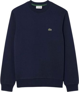 Lacoste Homme, Sweatshirts et sweats &agrave; capuche, Bleu, Taille: S SweaT-shirt en molleton coupe classique