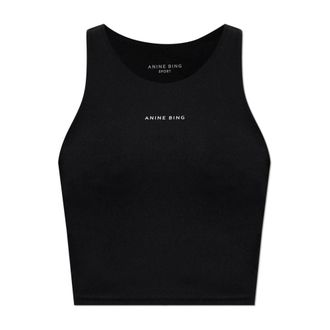 Anine Bing Elina Trainings-Top - - Tops - Damen - Schwarzk - L