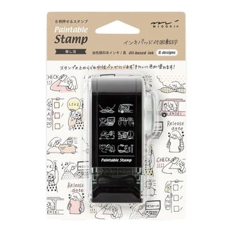 Midori 35584006 Drehbarer Stempel, Zifferblatt, Druckmuster