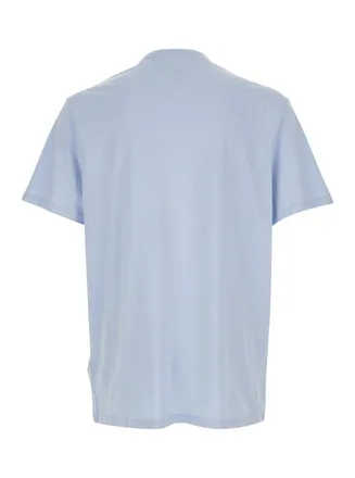 Calvin Klein Mens Crew Neck T-Shirt Light Blue Cotton T-Shirts And Polos