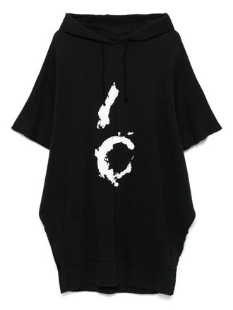 Maison Margiela robe courte à logo imprimé (années 2010) - Noir