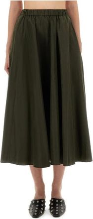 Aspesi Femme, Jupes, Vert, Taille: 36 FR Jupe Midi &agrave; Taille Fronc&eacute;e